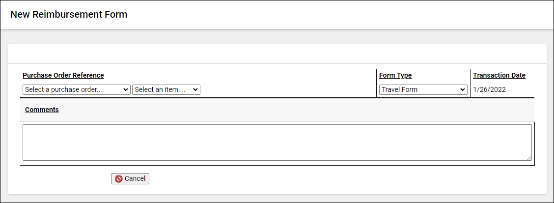 MYP Create a Claim Form Reimbursement Request